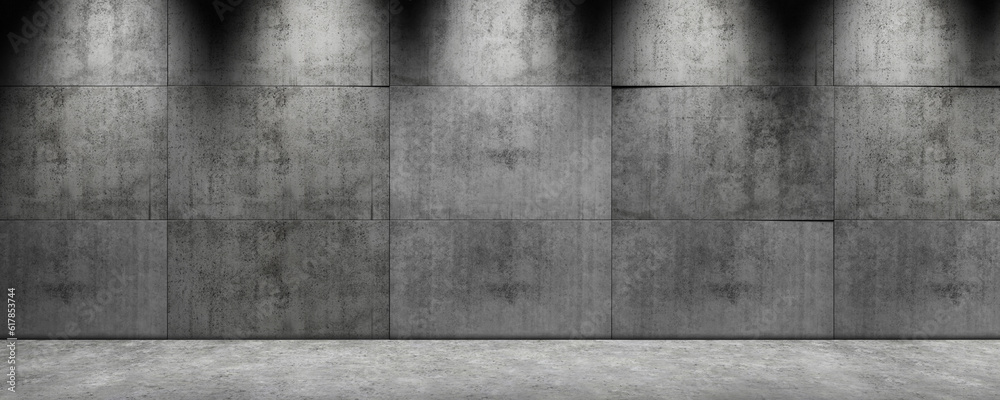 ภาพประกอบสต็อก Concrete background. Abstract background light on a dark ...