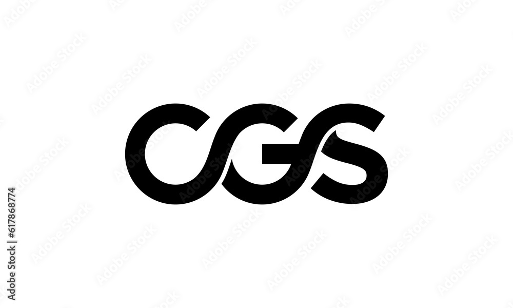 CGS simple typography logo design Stock Vector | Adobe Stock