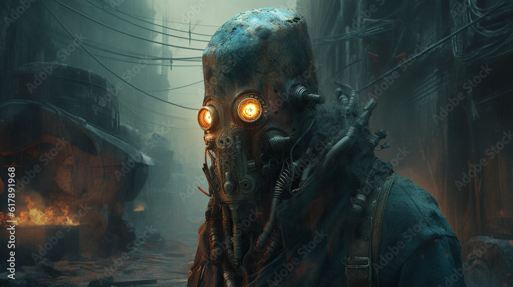 Surrealistic digital painting of cyberpunk - created with Generative AI ...