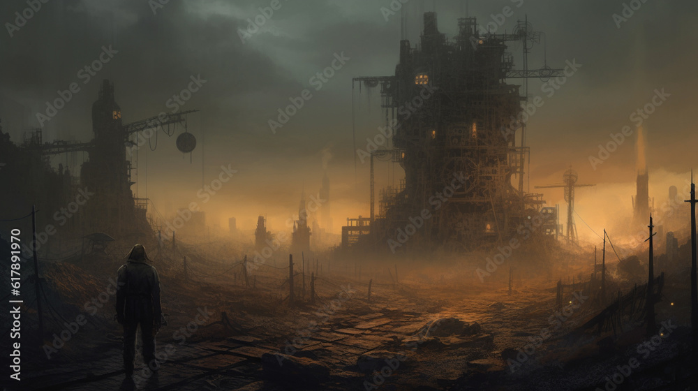 Surrealistic digital painting of cyberpunk - created with Generative AI ...