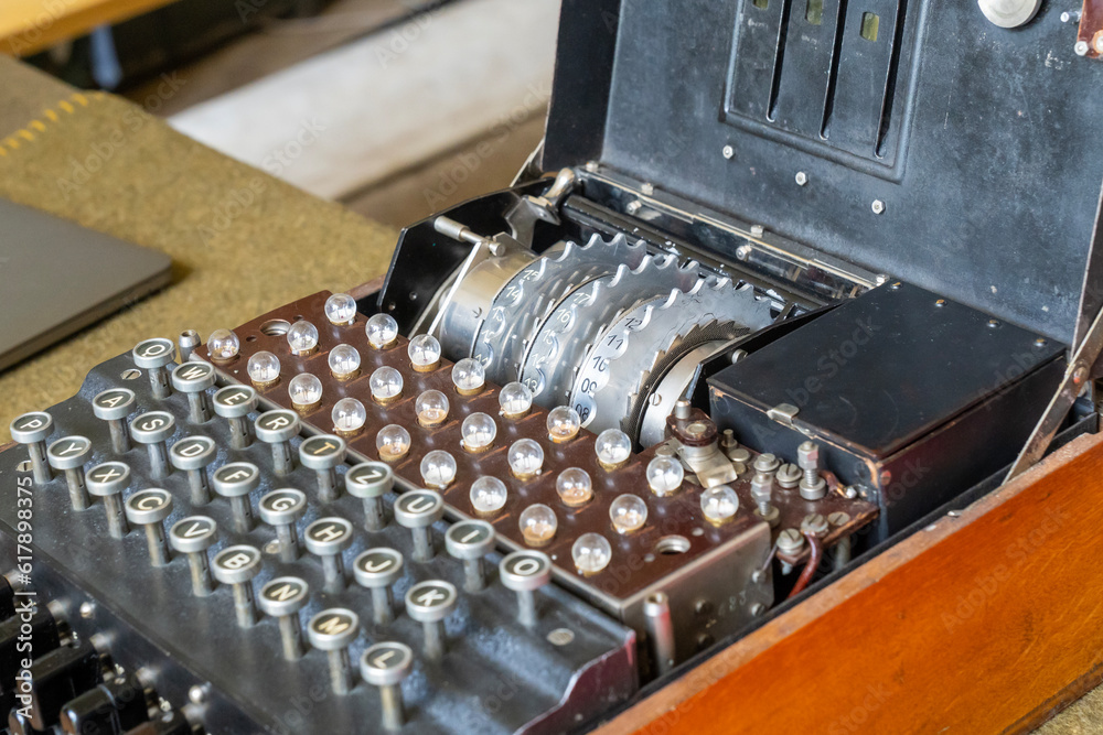 Enigma, the German cipher machine created for sending messages during ...