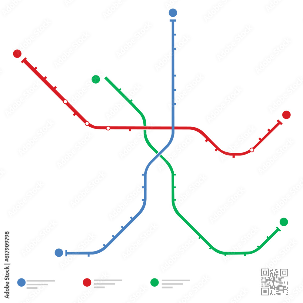 metro or subway map design template. city transportation scheme concept ...