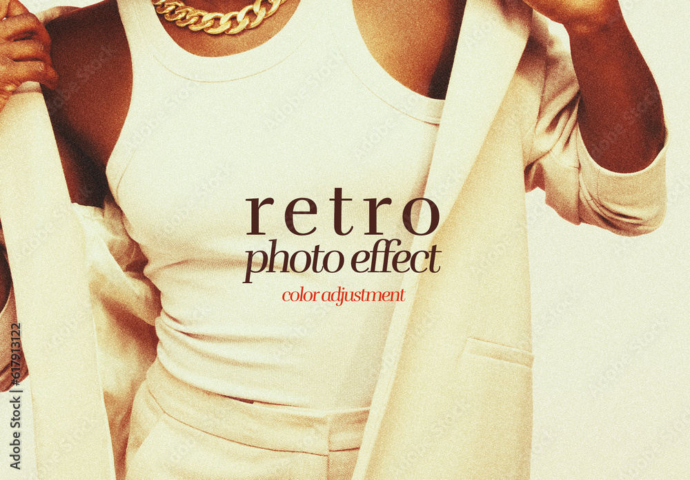 Retro Photo Effect Stock Template | Adobe Stock