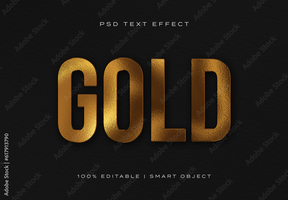 Gold Text Effect Stock Template | Adobe Stock