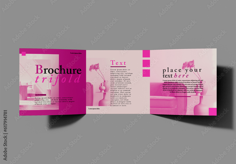 Square Trifold Brochure Layout Stock Template | Adobe Stock