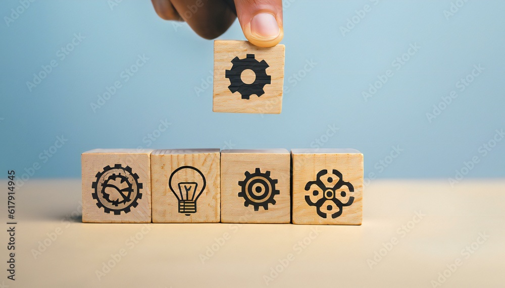 sustainable development goals , cubes and target concept Box Icons ...