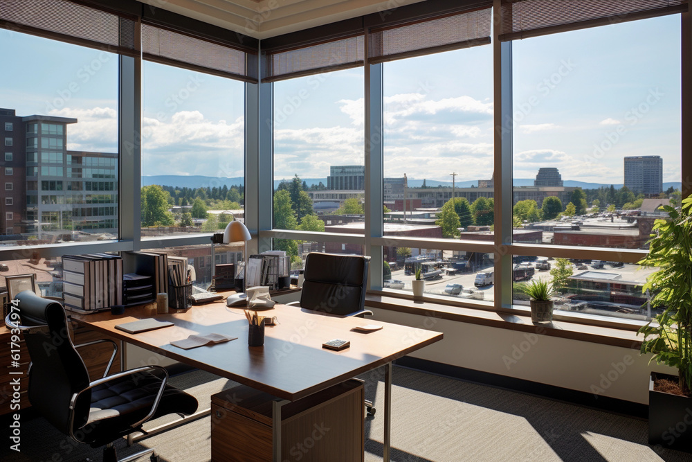 Open space office room, conference room, office room, office with ...