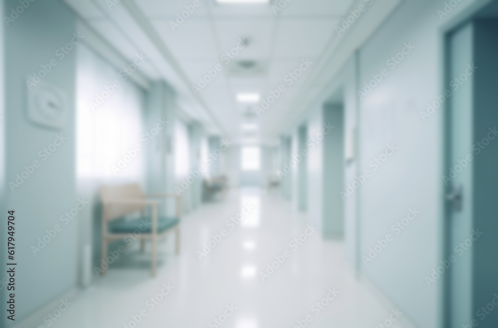 Blurred hospital interior medical background AI generated Stock ...