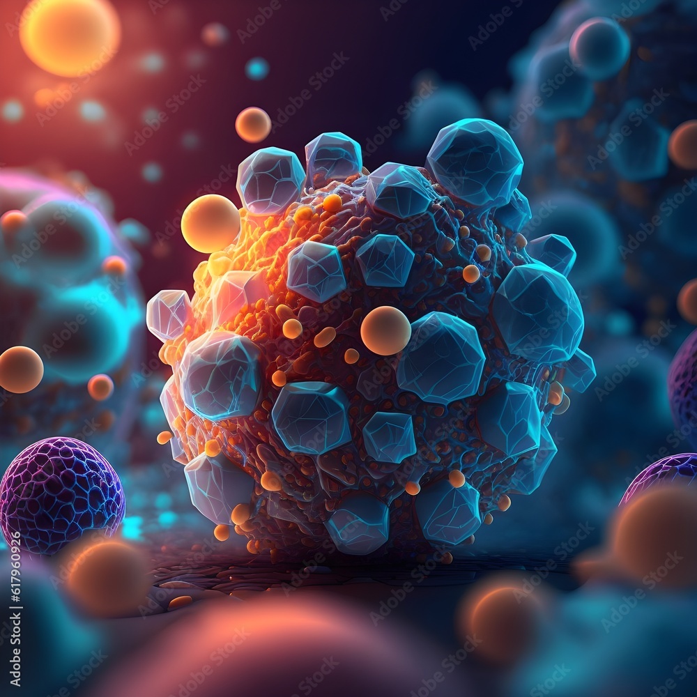 cinematic lightingcells photo realistic shallow depth of field cancer ...