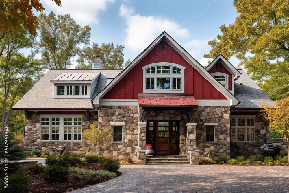 Red Siding Retreat: Lavish New Construction Dwelling with Innovative ...