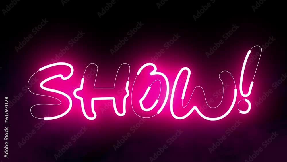 4K Ultra Hd Video. Show text electric red lighting text with animation ...