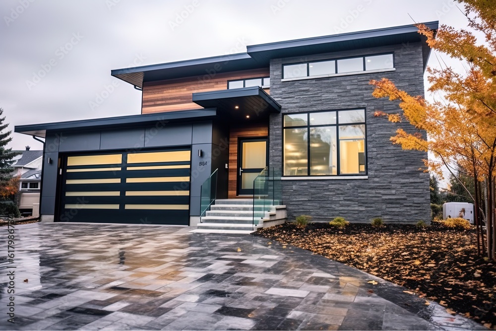 Contemporary Layout: Inspirational New Build House with Single Car ...