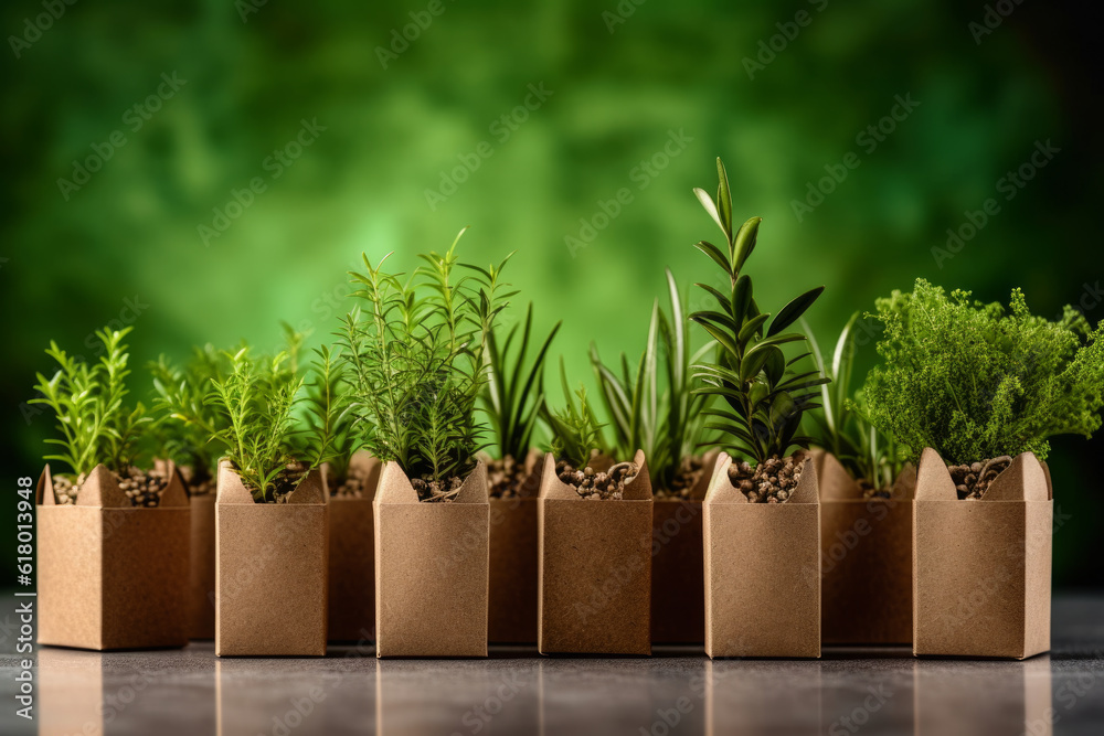 delightful arrangement of various herbs mixed with leaves, all placed ...