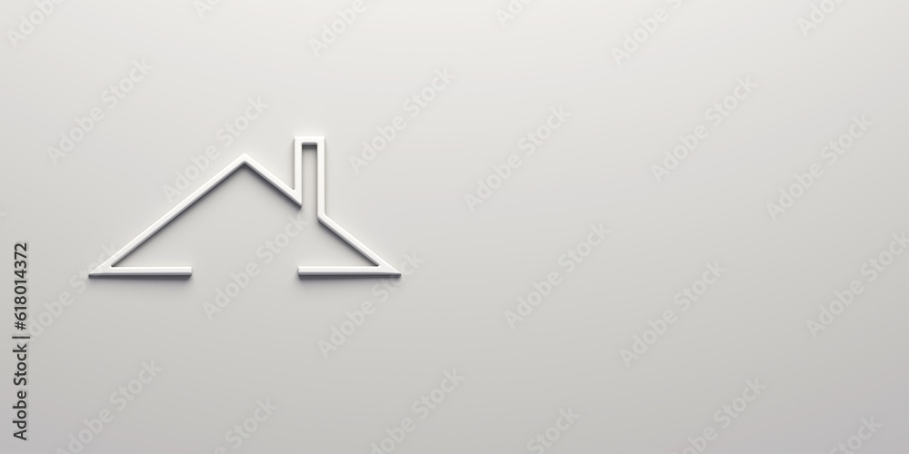 Clean, elegant logo house in white color banner symbolizing trust and ...