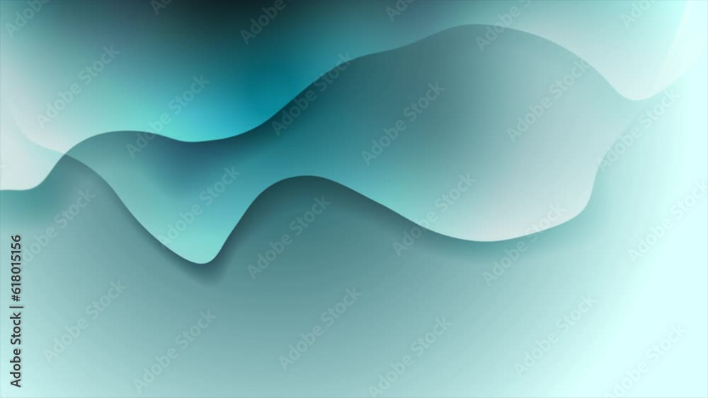 Blue smooth glossy waves abstract minimal background. Seamless looping ...