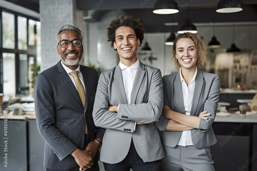 Embodying professionalism and confidence, black and white individuals ...