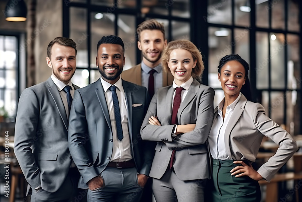 Embodying professionalism and confidence, black and white individuals ...