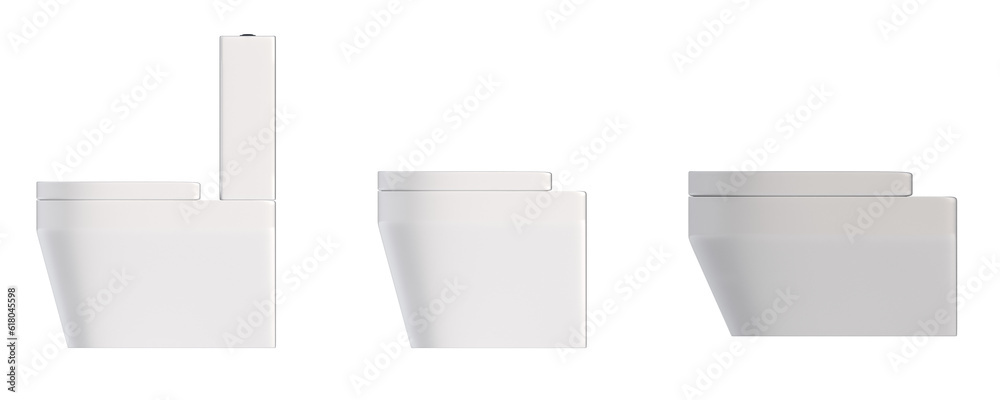 lavatory pan isolated on transparent background, bidet, 3D illustration ...