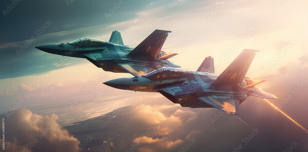 Combat military fighter jet at high speed for tracking and hitting a ...