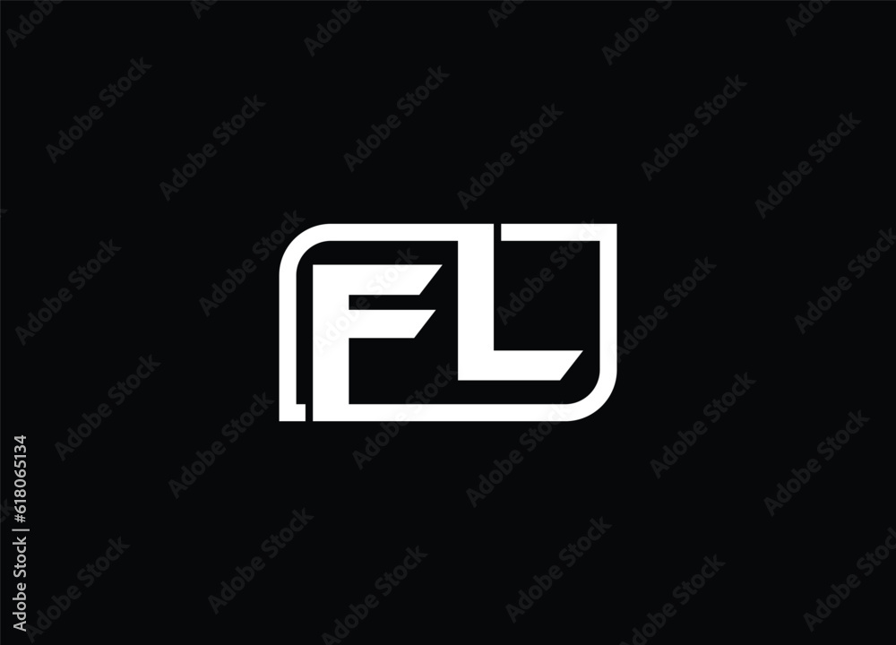 FL Alphabet Letters Logo And Monogram Logo Design Stock Vector | Adobe ...