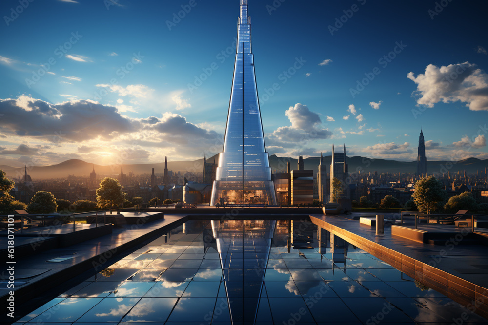 This abstract representation of the Shard incorporates elements of ...