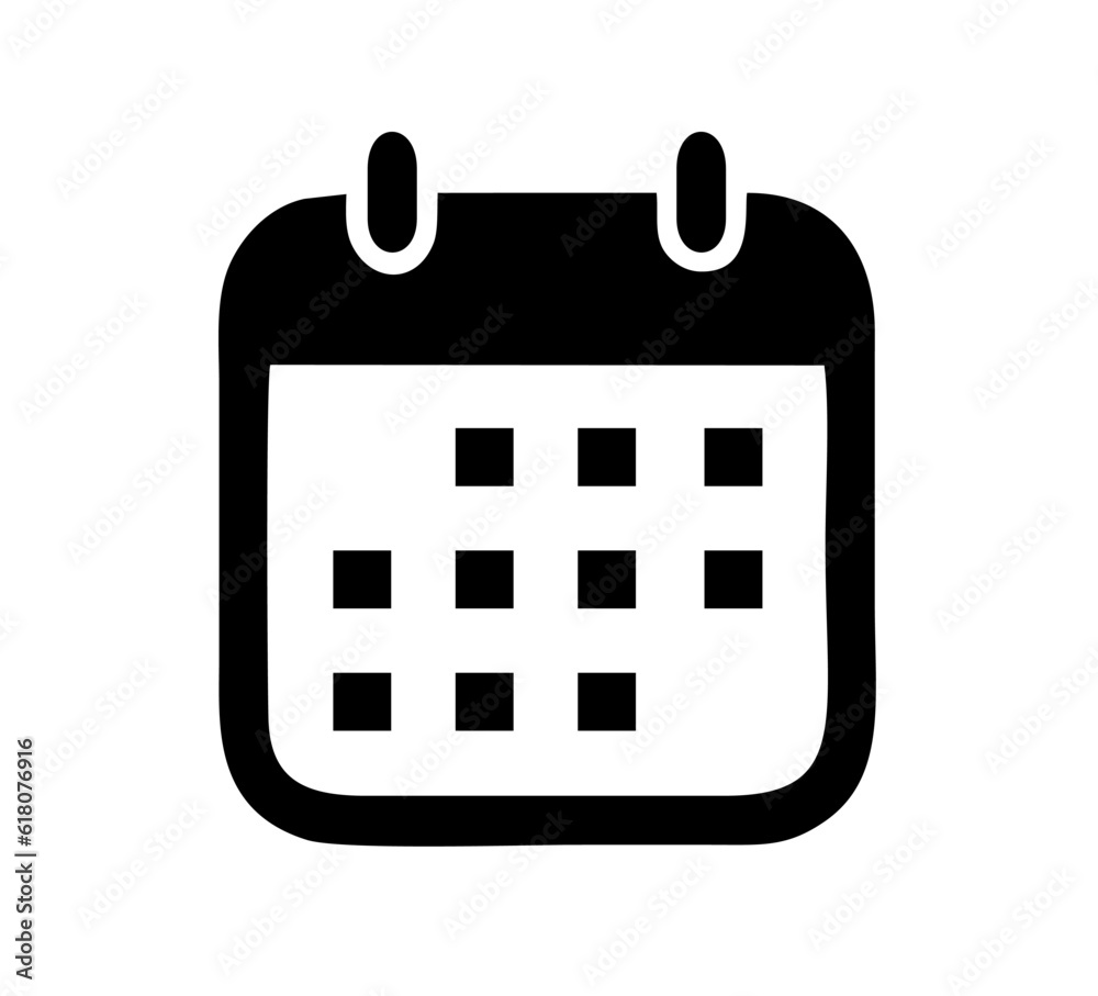 Date icon png. Calendar symbol or sign vector illustration isolated on ...