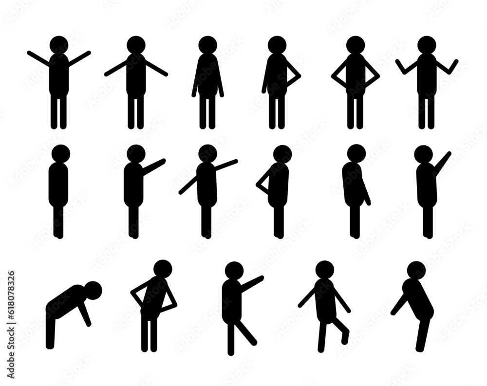 Set of People. Icon Collection. Transparent Background. Vector ...