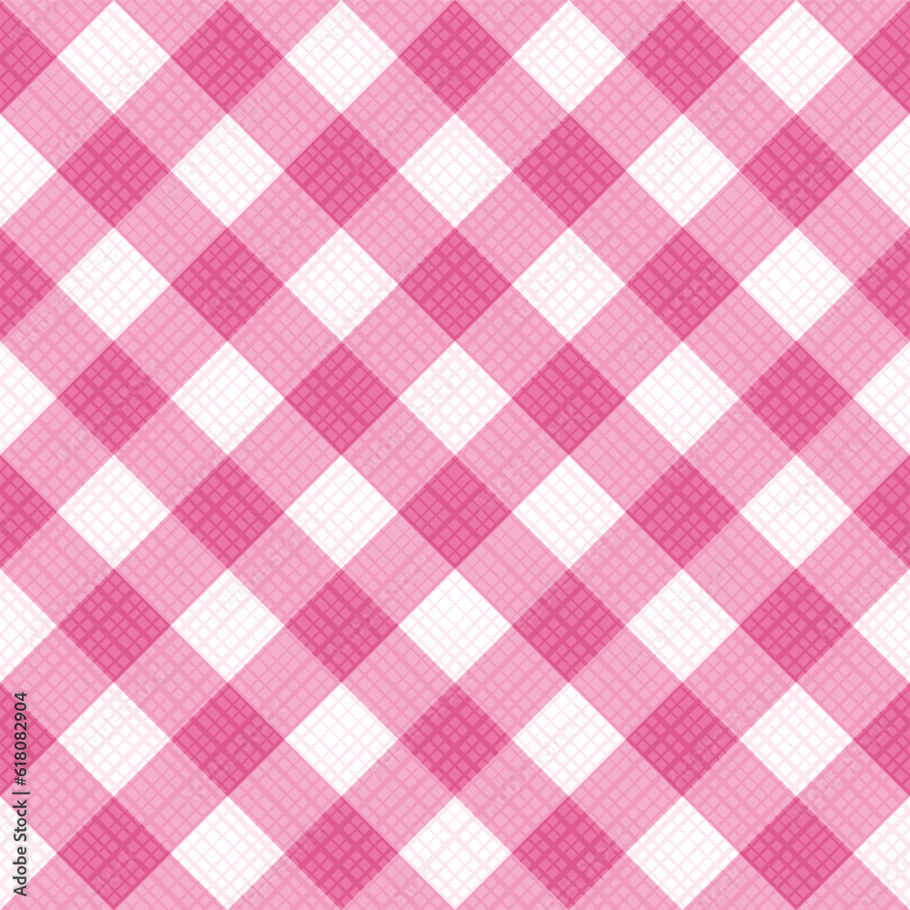 Seamless soft pink colors gingham fabric cloth, tablecloth, pattern ...
