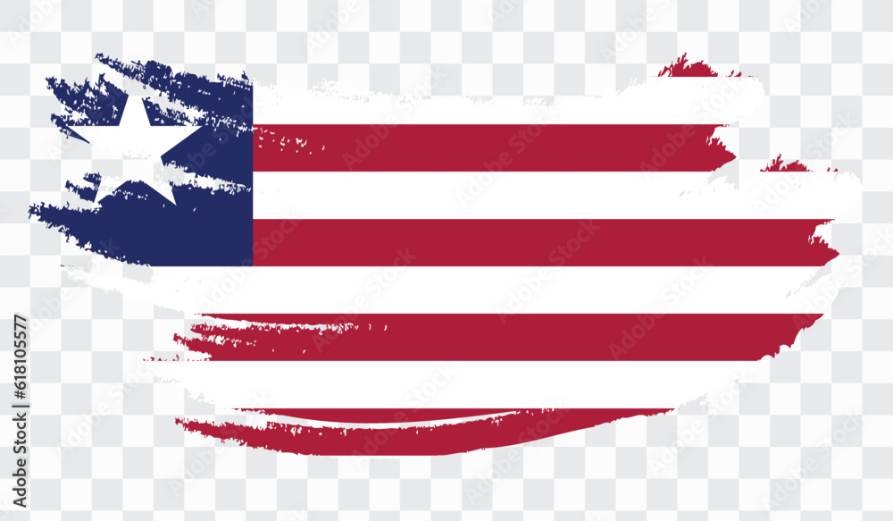 Grunge Brush Stroke With LIBERIA National Flag Watercolor Painting grunge-brush-stroke-with-liberia-national-flag-watercolor-painting