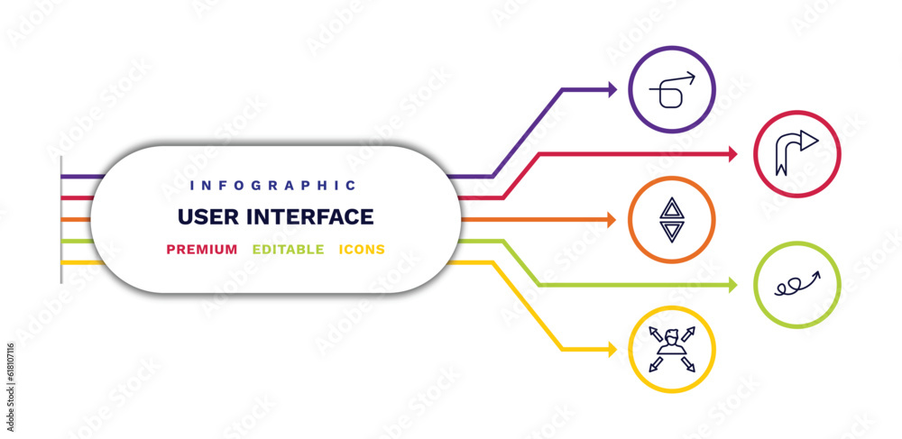 Set Of User Interface Thin Line Icons User Interface Outline Icons With Infographic Template