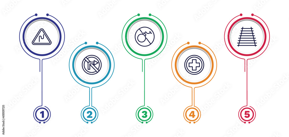 set of traffic signs thin line icons. traffic signs outline icons with ...