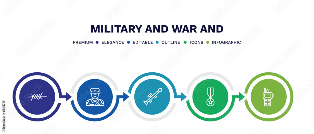 set of military and war and thin line icons. military and war outline ...