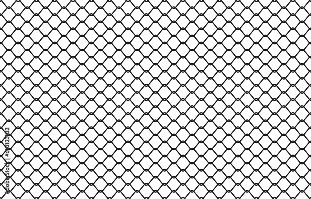 black wire mesh isolated on white background, barrier net, wire net ...