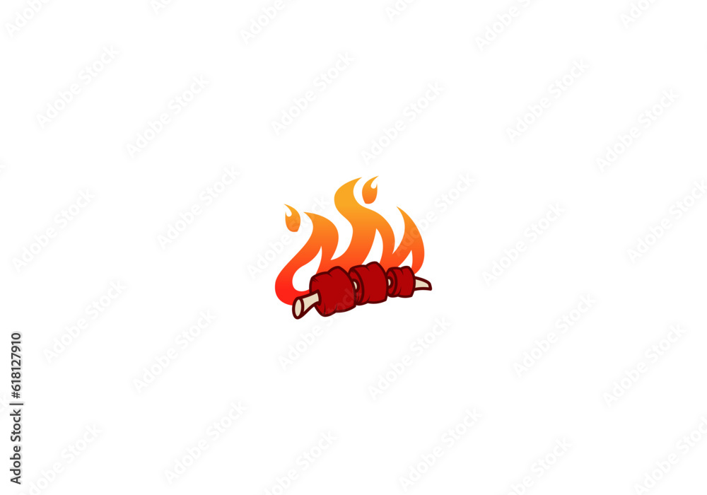 Logo grilled ribs, restaurant, food, beef, ribs logo design, colorful ...