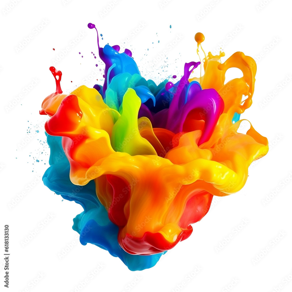 Ai Gradient vibrant color splash on transparent png background Stock Illustration | Adobe Stock