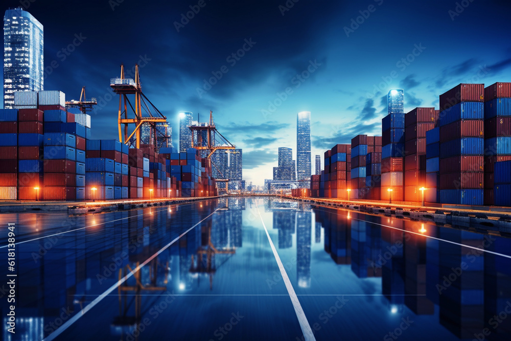 HD Global business logistics import export background concept ai Stock ...