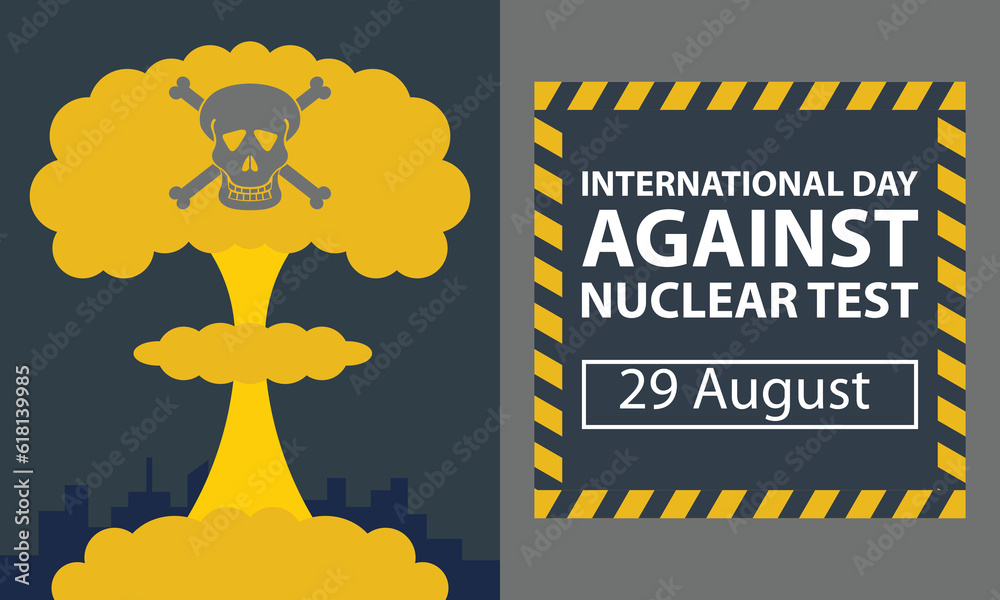 illustration vector graphic of Nuclear reactor explosion in the middle ...