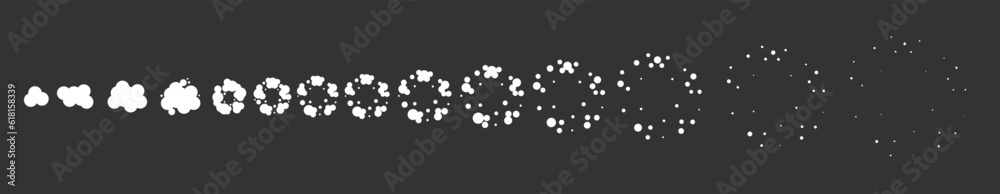 Poof of Smoke or Dust Clearing Animated Sequence. Used for Animated Gif ...