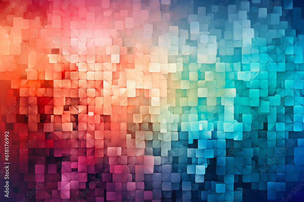 Digital Pixels: A pixelated tile pattern with a digital aesthetic ...