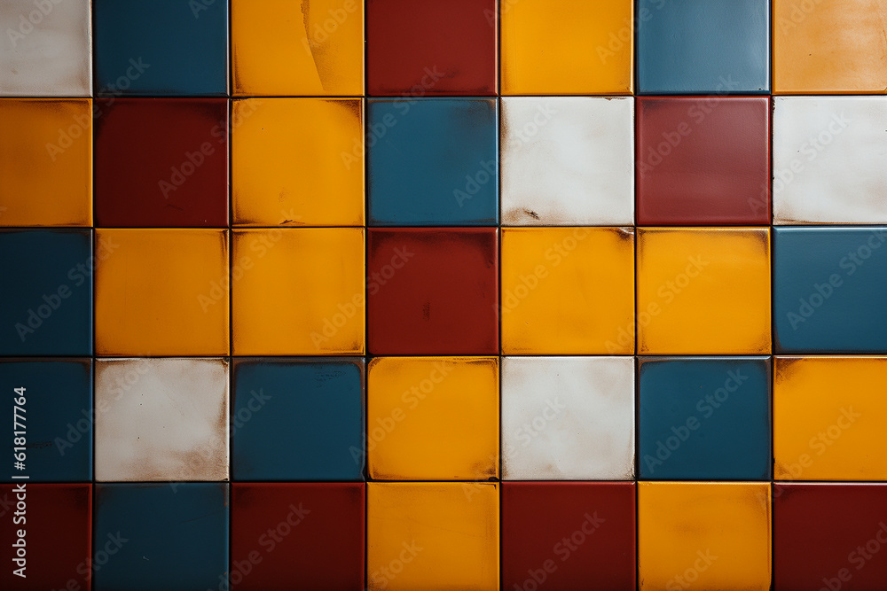 Retro Checkerboard: A vintage-inspired checkerboard pattern in bold ...