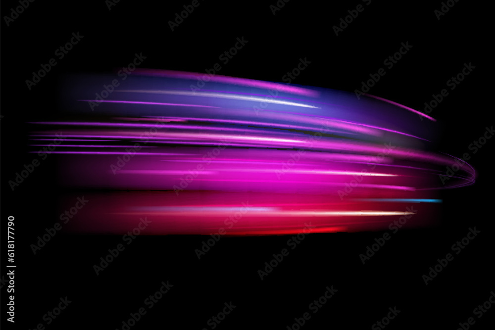 Light everyday glowing effect. Abstract light lines of movement and ...