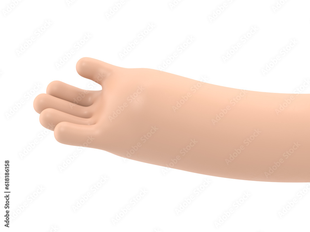 Transparent Backgrounds Mock-up.Hand open and ready to help or receive ...