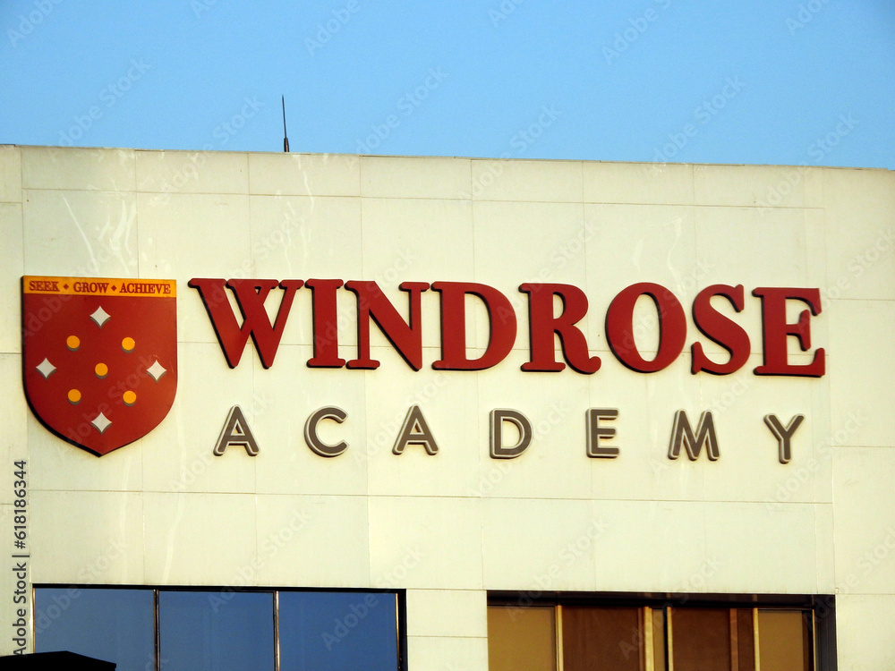 Cairo, Egypt, June 26 2023: Windrose Academy Egypt campus, British ...
