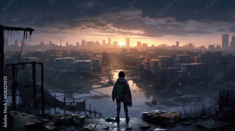 Game art piece that captures a significant moment in the middle of a ...