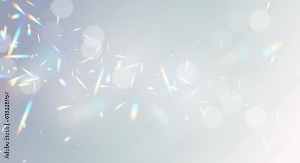 Holographic radiant vector design frame. Stylish gray and rainbow ...