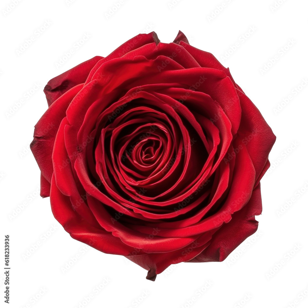 single red rose isolated on transparent background cutout Stock ...