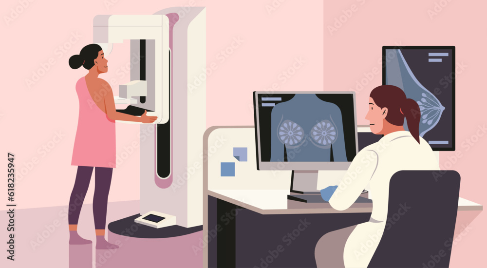 Advanced Mammography in a Medical Clinic, Expert Doctor Ensuring Early ...