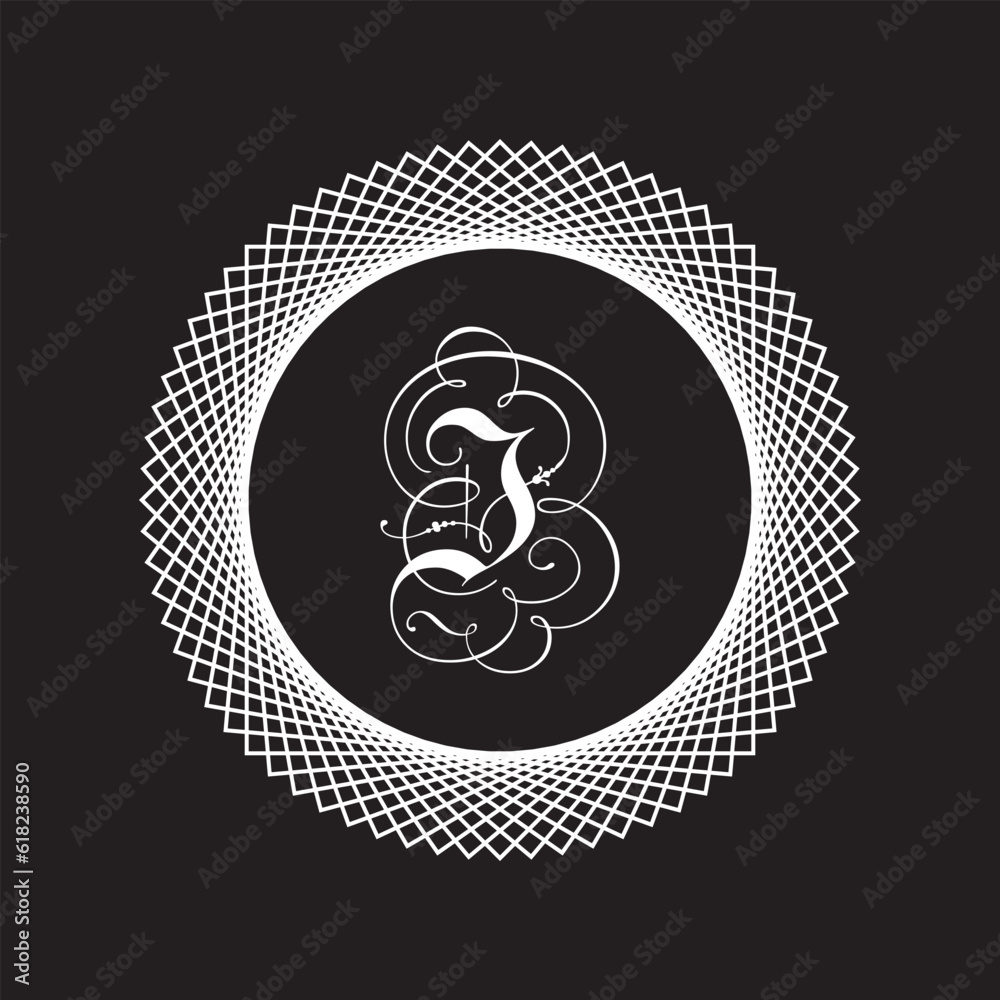 White color all font vector logo design in black background, Stock ...