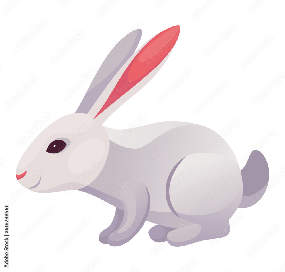Rabbit animation icon. Bunny jump or running motion element for 2d game ...