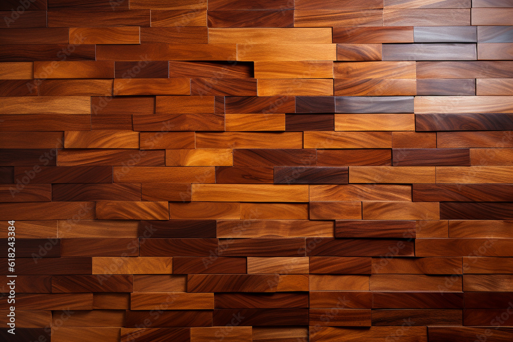 Exotic Teak: Exquisite teak wood arranged in an exotic parquet pattern ...